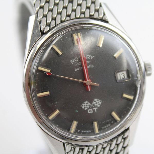 Mens Vintage Rotary GT Steel Watch Automatic WORKING | WatchCharts ...