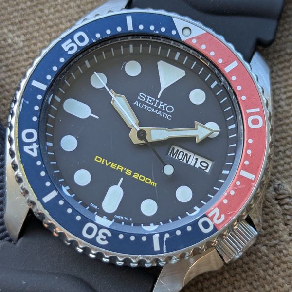 Seiko SKX009 (Pepsi Bezel) 7S26-0020 Automatic 200m Dive Watch in good ...