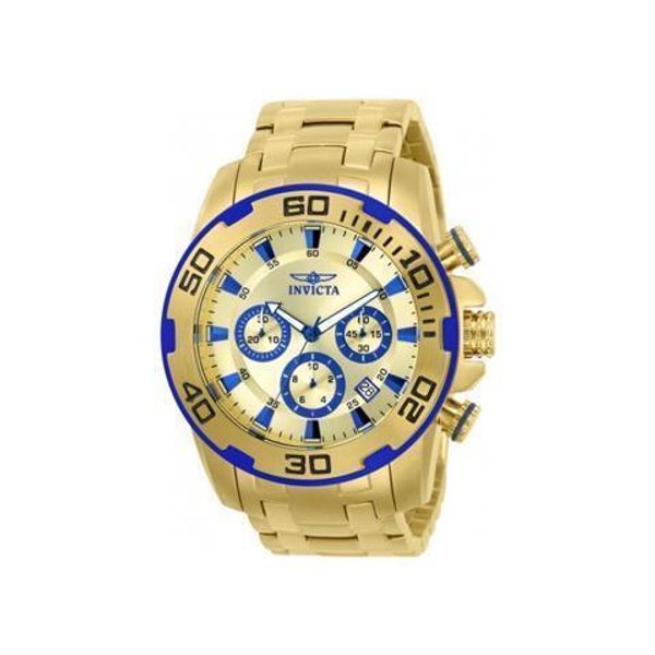 Invicta Men's 22320 Pro Diver Quartz Chronograph Gold Dial Watch ...