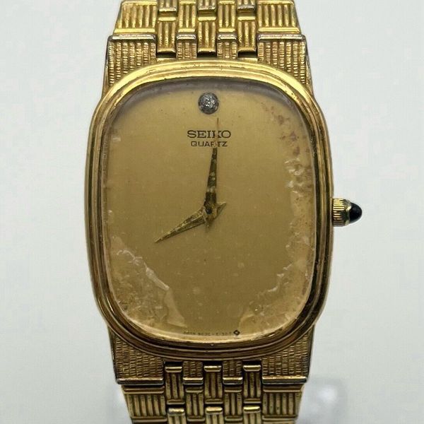 Seiko Quartz 9020-5109 26mm Gold Tone St. Steel Women's Watch VTG Parts ...