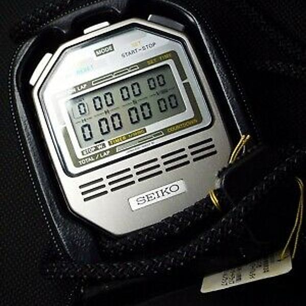 RARE VINTAGE SEIKO DIGITAL WATCH STOPWATCH NOS TAG STAINLESS S021-5000 ...