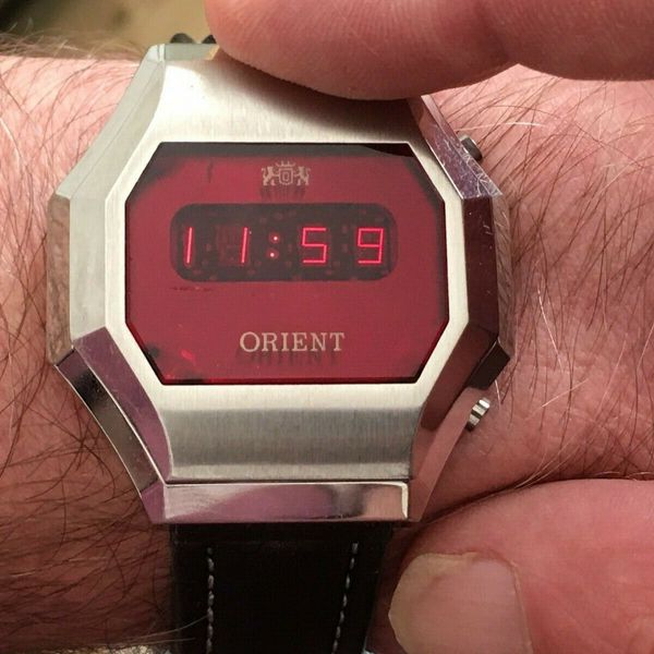 Vintage ORIENT Touchtron Red LED Watch circa 1976 | WatchCharts Marketplace
