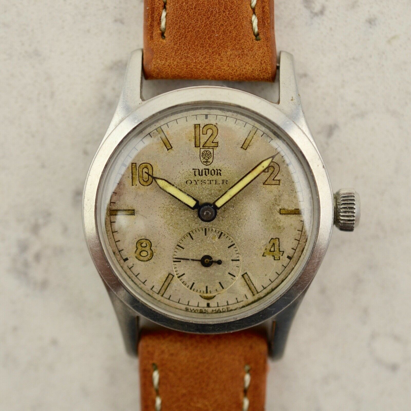 C.1940 Vintage Tudor Oyster by Rolex Military watch ref. 4453 Cal. 59 ...