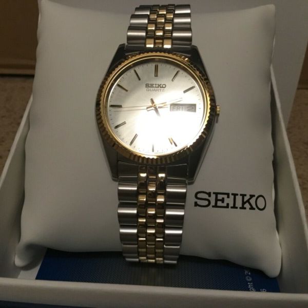 Seiko Sgf204 men's watch 35.5 mm, 30m dept, japan crystal quartz | WatchCharts