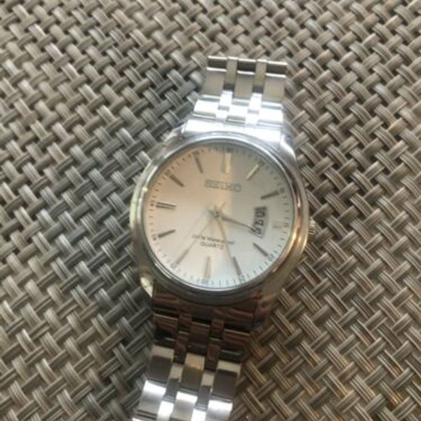Seiko Silver Men's Watch - 3ATM WATERPROOF QUARTZ | WatchCharts Marketplace