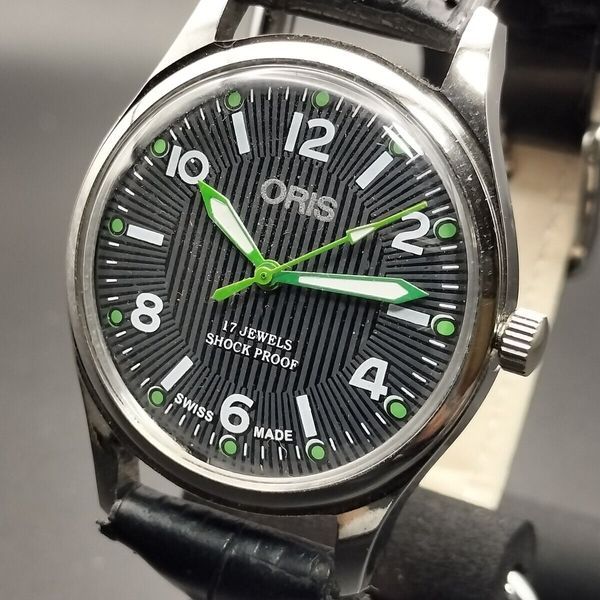 Beautiful Oris hand-wound mechanical watch from the 1980s, vintage men ...