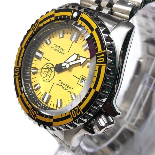 SKX007 BumbleBee Yellow Rally Bezel Seiko NH35 Men's Modded Custom ...
