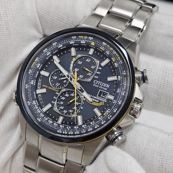 Citizen Eco-Drive Blue Angels Mens Chronograph Men's Wrist Watch H800 ...
