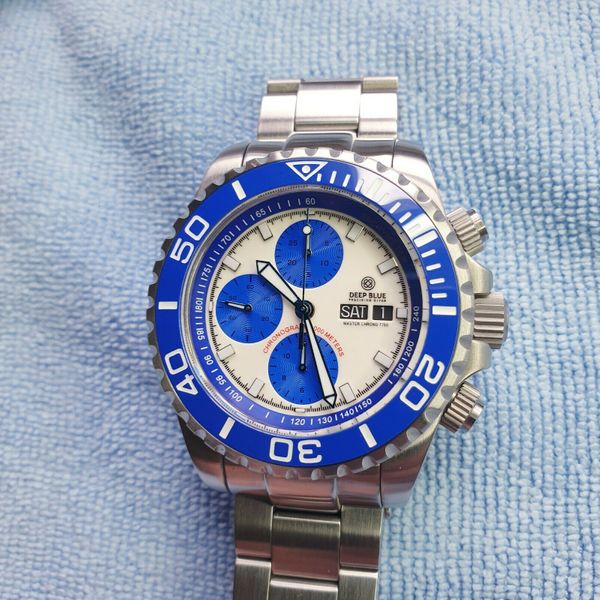 DEEP BLUE MASTER CHRONO 45MM AUTOMATIC DIVERS WATCH VALJOUX 7750 ...