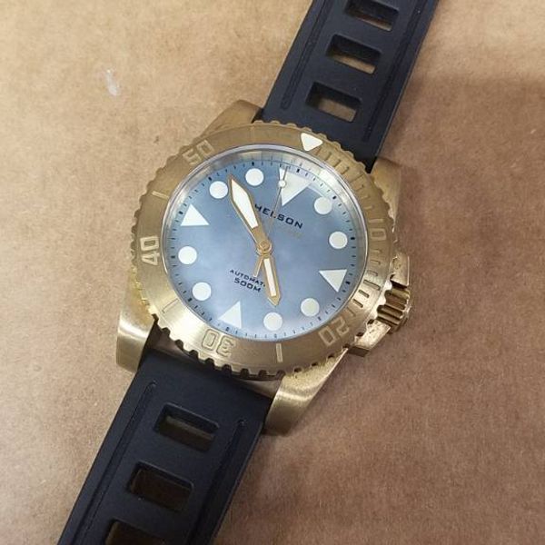 [WTS] Helson 42mm Shark Diver Brass Mother of Pearl Dial | WatchCharts ...