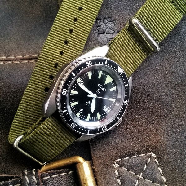 fs Zeno PRS-3 Broadarrow (CWC style) Diver Ronda 715Li 10 Year Battery ...