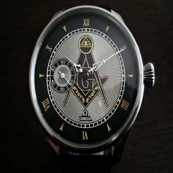 Omega masonic dial marriage luxury watch Swiss Antique movement 1919 ...