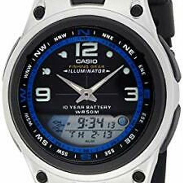 Casio AW82-1A Men's Analog Digital Chronograph Alarm Fishing Gear ...