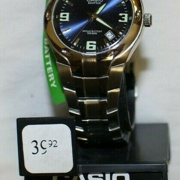 Casio Edifice 10 Year Battery CAS04 Mineral Crystal 100m New Working ...