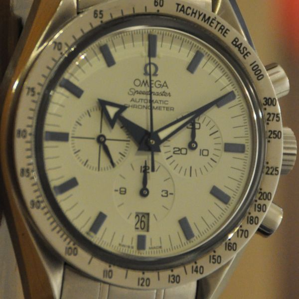 SOLD::Omega Speedmaster Broad arrow - White face Blue hands ...