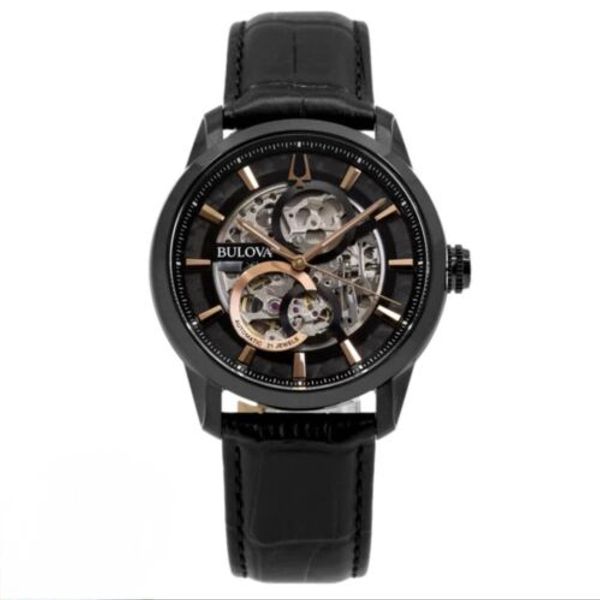 Bulova Sutton Skeleton Dial Watch 98a283 New With Original Box And ...