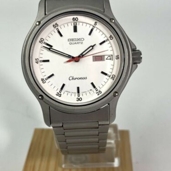 Vintage Men’s Seiko Chronos Quartz Watch Screw Crown 7433-7030 ...