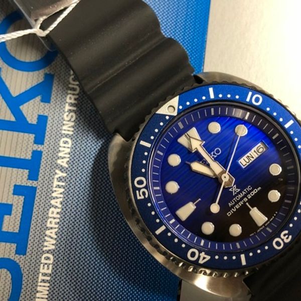 NEW! Seiko SRPC91 Turtle Prospex Blue Dial Save the Ocean | WatchCharts
