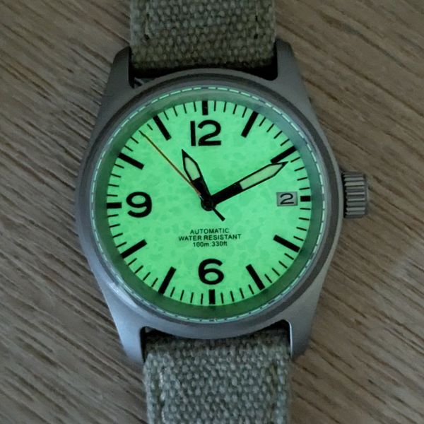 Military Seiko NH35 field watch titanium case 36mm | WatchCharts ...