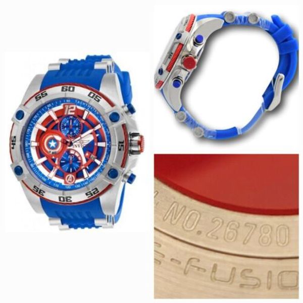 Invicta Marvel Captain America Bolt Viper 52mm Chronograph Limited ...