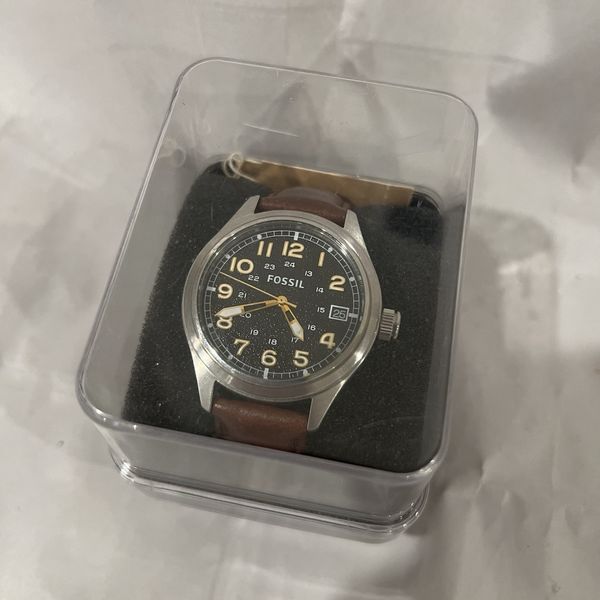 Fossil Men's Brown Leather Strap Watch FS4892 - New Battery, Fully ...