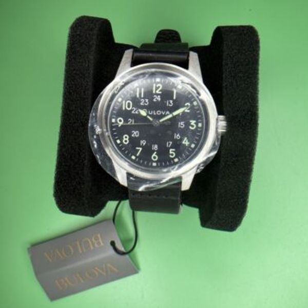 Bulova Menâ s Hack-38mm WW2 GI Reissue LIMITED EDITION quartz ...