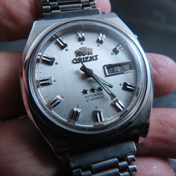 Japan Orient Three Star Daydate Automatic Men Watch | WatchCharts ...