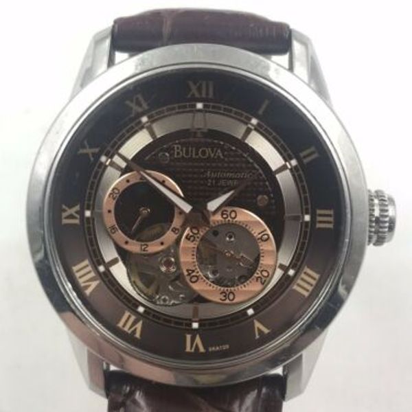 Mens Bulova Automatic Leather Dress Watch C860933 Retail $450 Not Running 96A120 | WatchCharts ...