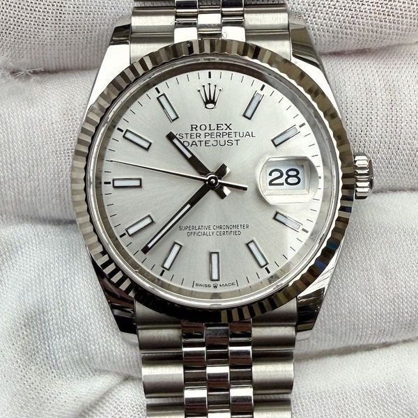 Rolex Datejust 126234 Silver Dial 36mm with OEM Oyster and OEM Jubilee ...