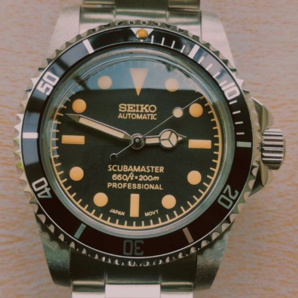 Vintage Seiko Mod Scubamaster (Milsub) 39.5mm NH38 Seiko Automatic ...