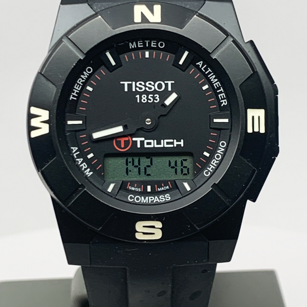 TISSOT T-Touch T001520A Analog/Digital Black Rubber & Titanium Case ...