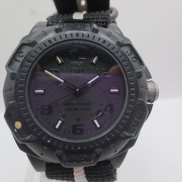 LUMINOX LAND SENTRY SERIES 0200 3-H LX/MB MICROTEX CARBON CASE QUARTZ ...