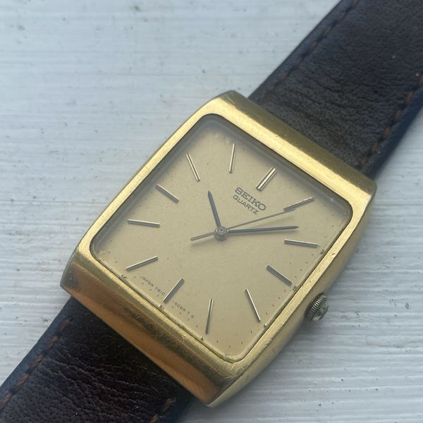 Seiko Tank Mens/Gents 7810-5059 Gold Plated Vintage Watch Japan Made Quartz | WatchCharts ...