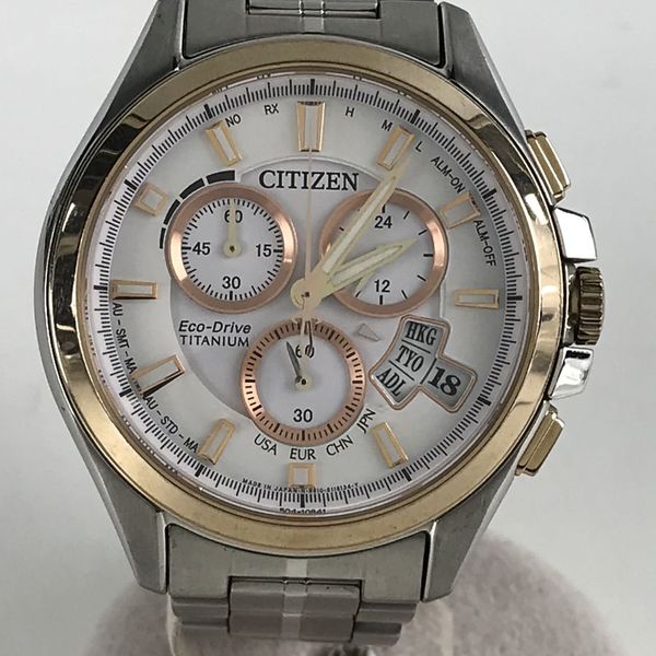 [Used] CITIZEN Solar watch / Analog / Titanium / WHT / SLV [Clothing ...