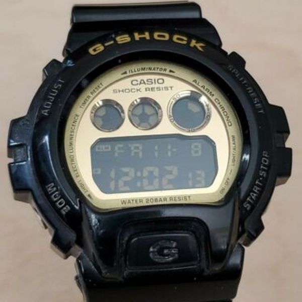Casio DW6900CB G-Shock Chronograph Digital Men's Watch (Gold/Black ...