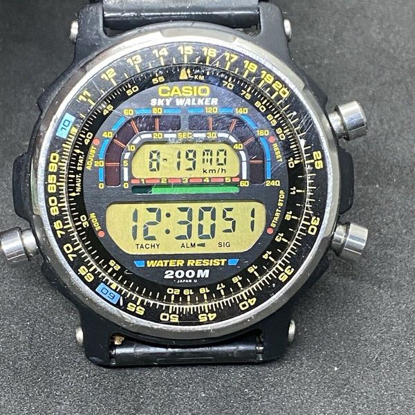 Vintage Casio DW-401 Sky Walker 200M Authentic Band Men Watch ...
