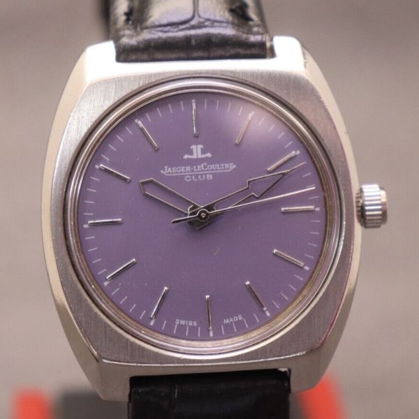 vintage jaeger-LeCoultre Club 17 jewels manual winding purple dial men ...