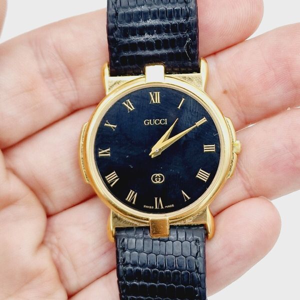 Genuine Gucci Womens 3400M 1980's Gold Plated Wristwatch WORKING ...