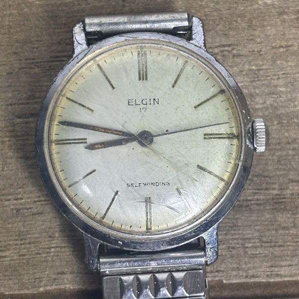 Vintage Elgin 17 Jewel Self Winding Automatic Watch RUNS READ | WatchCharts Marketplace