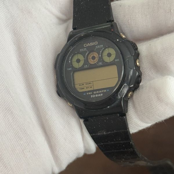 Rare Vintage Casio TGW-10 Tri Graph Menâ s Digital Sports Watch JDM 90s ...