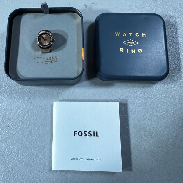 Fossil Watch Ring Stones Around Face Rose Gold SS Quartz ES5320 BRAND ...