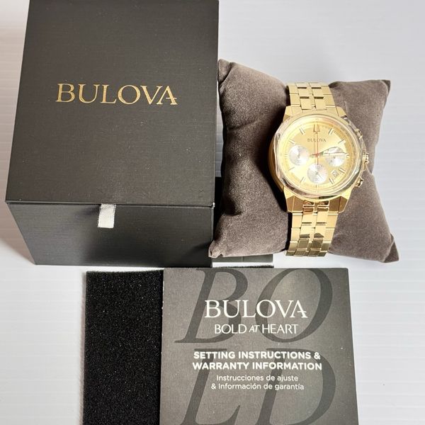 Bulova 97B217 Classic Chronograph Stainless Steel Quartz Men's Watch ...