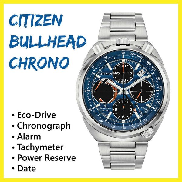 NEW! Citizen Promaster Tsuno Bullhead Chronograph Racer AV0070-57L ...