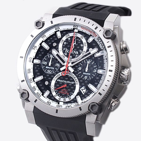 Fujiya Free Shipping Bulova BULOVA Precisionist 98B172 Chronograph Men ...