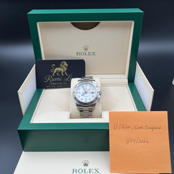 [WTS] Rolex Explorer 2 II 42mm White Polar Dial Box, NFC Card & Tag ...