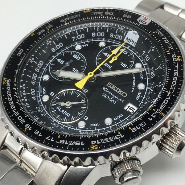 SEIKO Flight master Chronograph 7T62 OEBO SNA411 | WatchCharts Marketplace