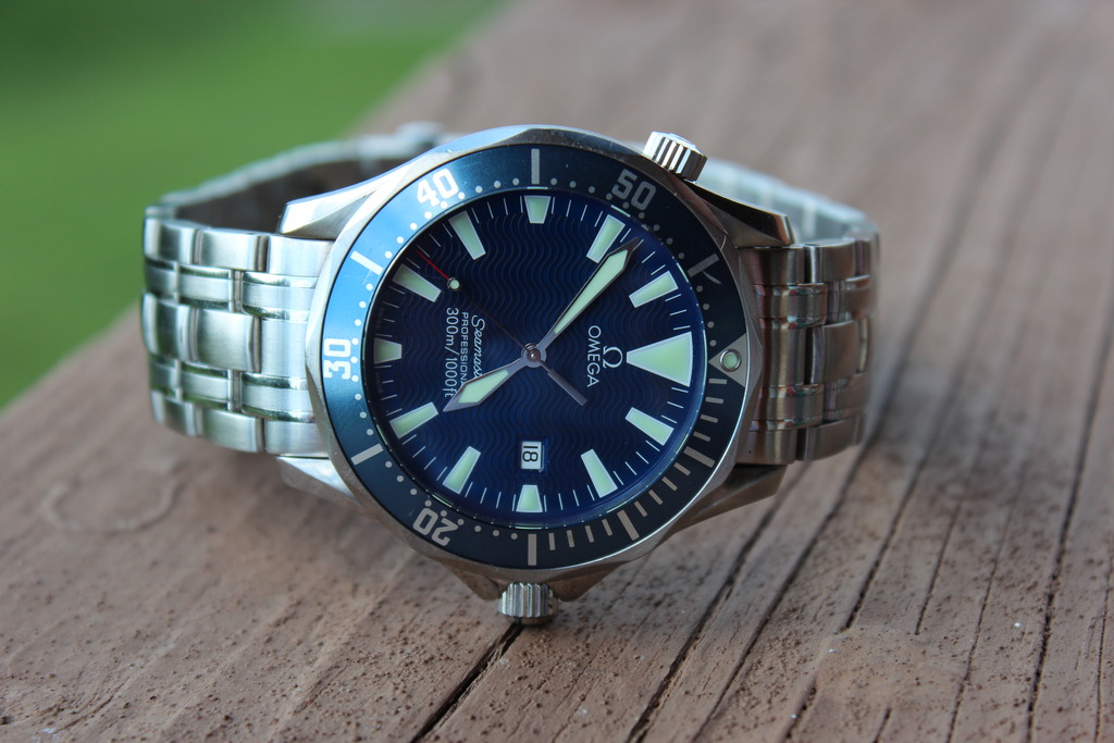 SOLD Omega Seamaster Pro SMP Custom! Blue Dial / Blue Bezel Sword Hands ...