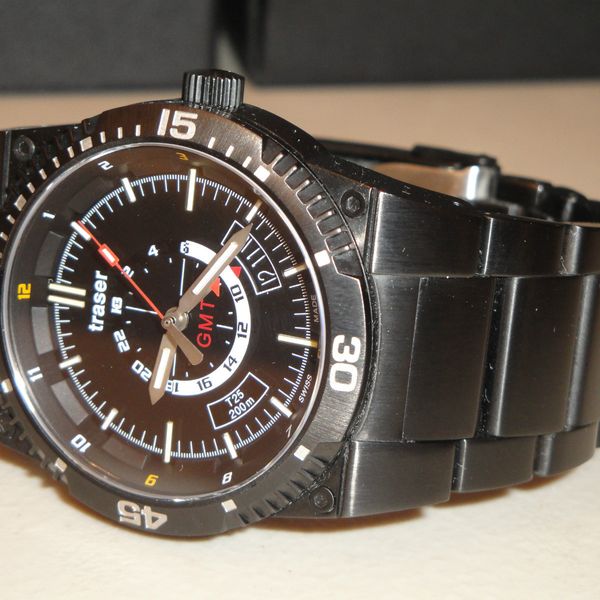 Traser H3 GMT Pro Blue Watch $375 same as new condition! | WatchCharts ...