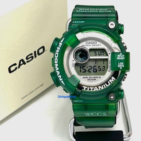 “Sold” Casio G-Shock Frogman DW 8201 Titanium Manta Ray Collab Green ...