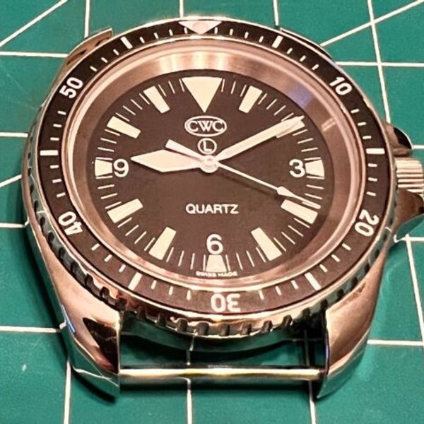 CWC ROYAL NAVY RN MK2 no date Dive Diver Watch Polished Sides And Top ...